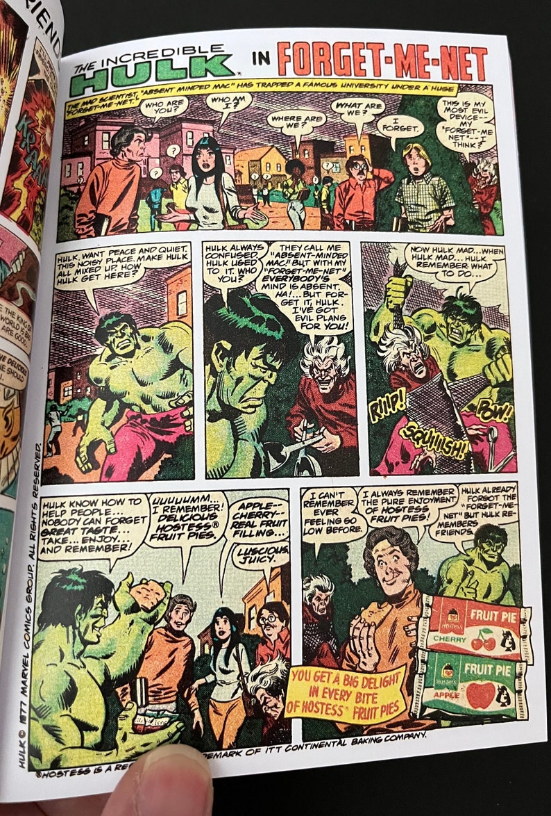Marvel Comics Hostess Ads Collection | 1970s-80s Digest Book - Etsy
