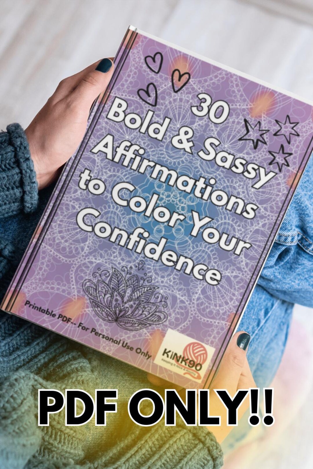 Adult Daily Affirmations Coloring Book PDF – 30 Printable Pages Instant ...
