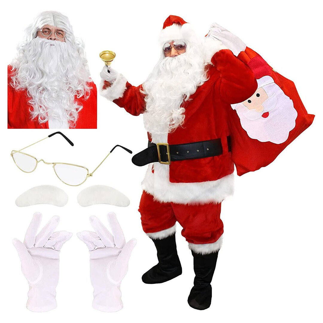 Deluxe Santa Costume 12 Piece Father Christmas Quality Plus - Etsy UK