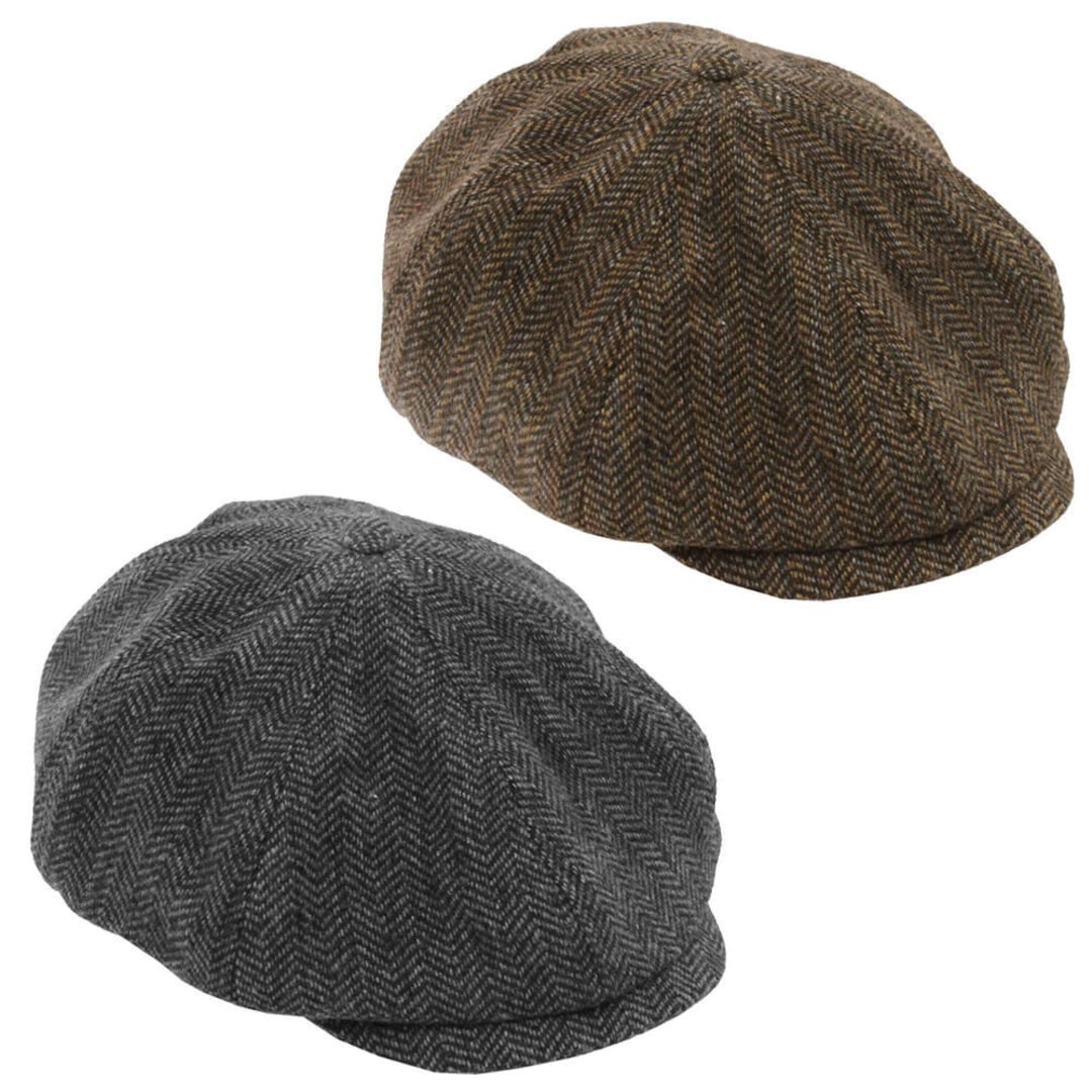 Herringbone Flat Cap Baker Boy 1920s Fancy Dress Costume Accessory - Etsy