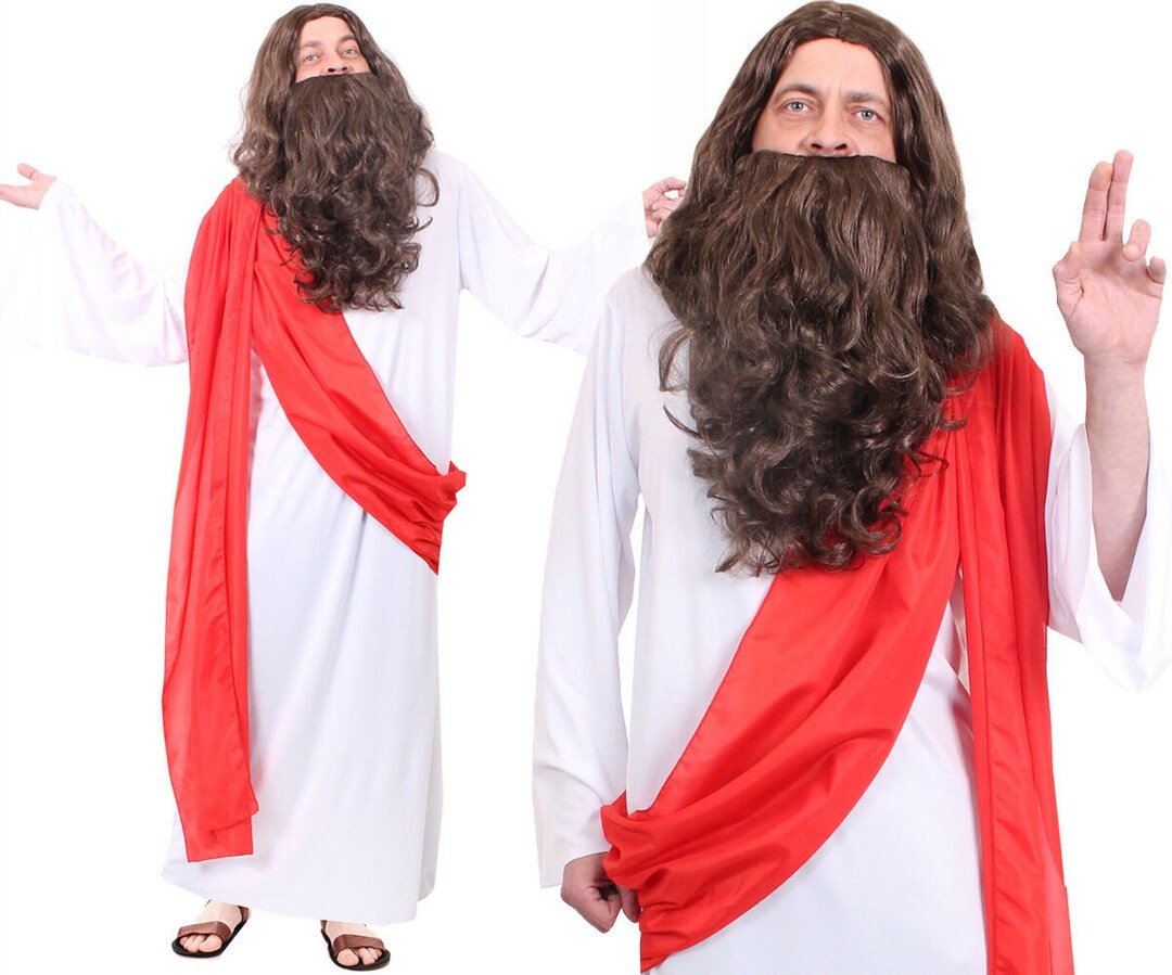Jesus Christ Robe Costume Fancy Dress Adult Mens Religious Christmas ...
