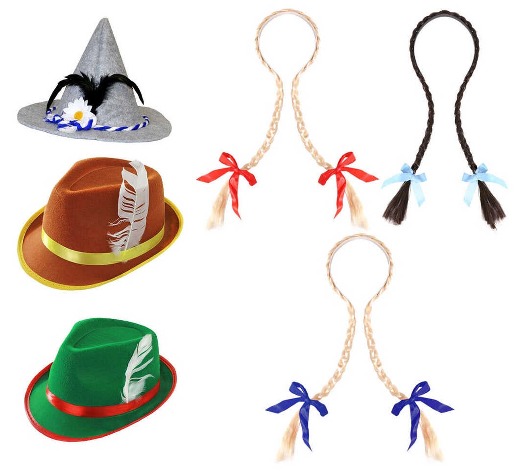 Bavarian Girl Oktoberfest Hat and Plait Headband German Beer - Etsy