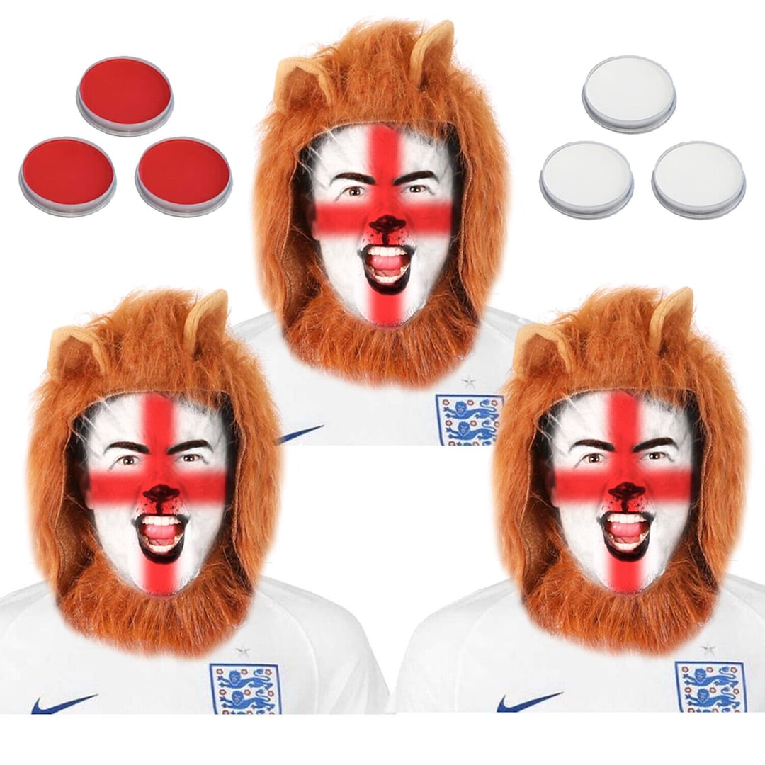 3 Lions Fancy Dress Mens England Football Supporter Outfit - Etsy