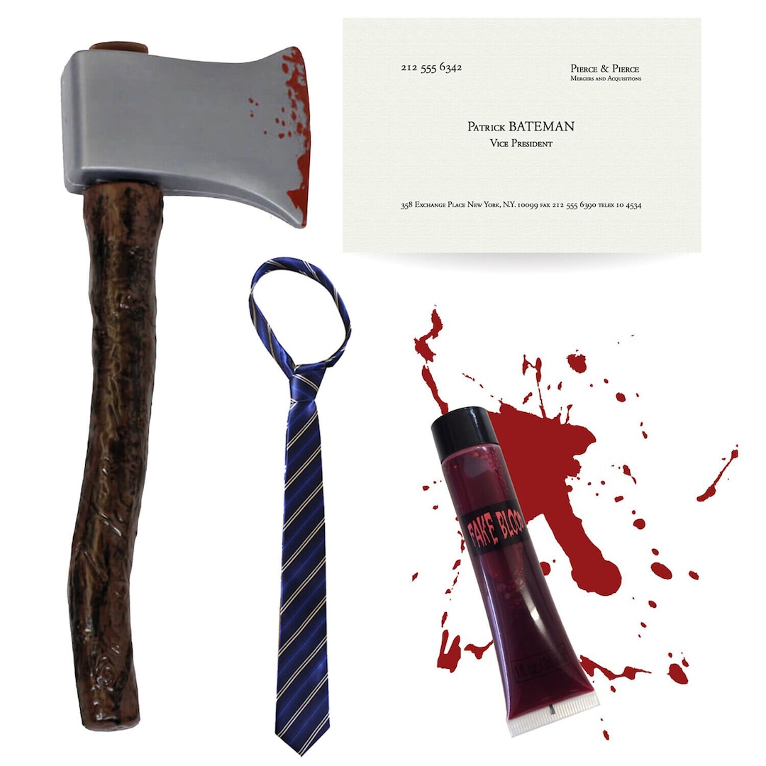 Patrick Bateman Costume Set American Psycho Halloween Fancy Dress Film ...