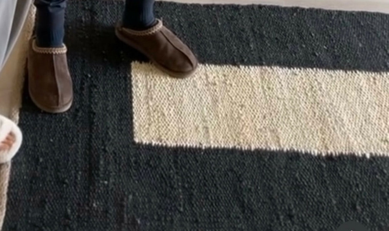 Black Border Hemp Jute Rug Large Jute Area Rug - Etsy