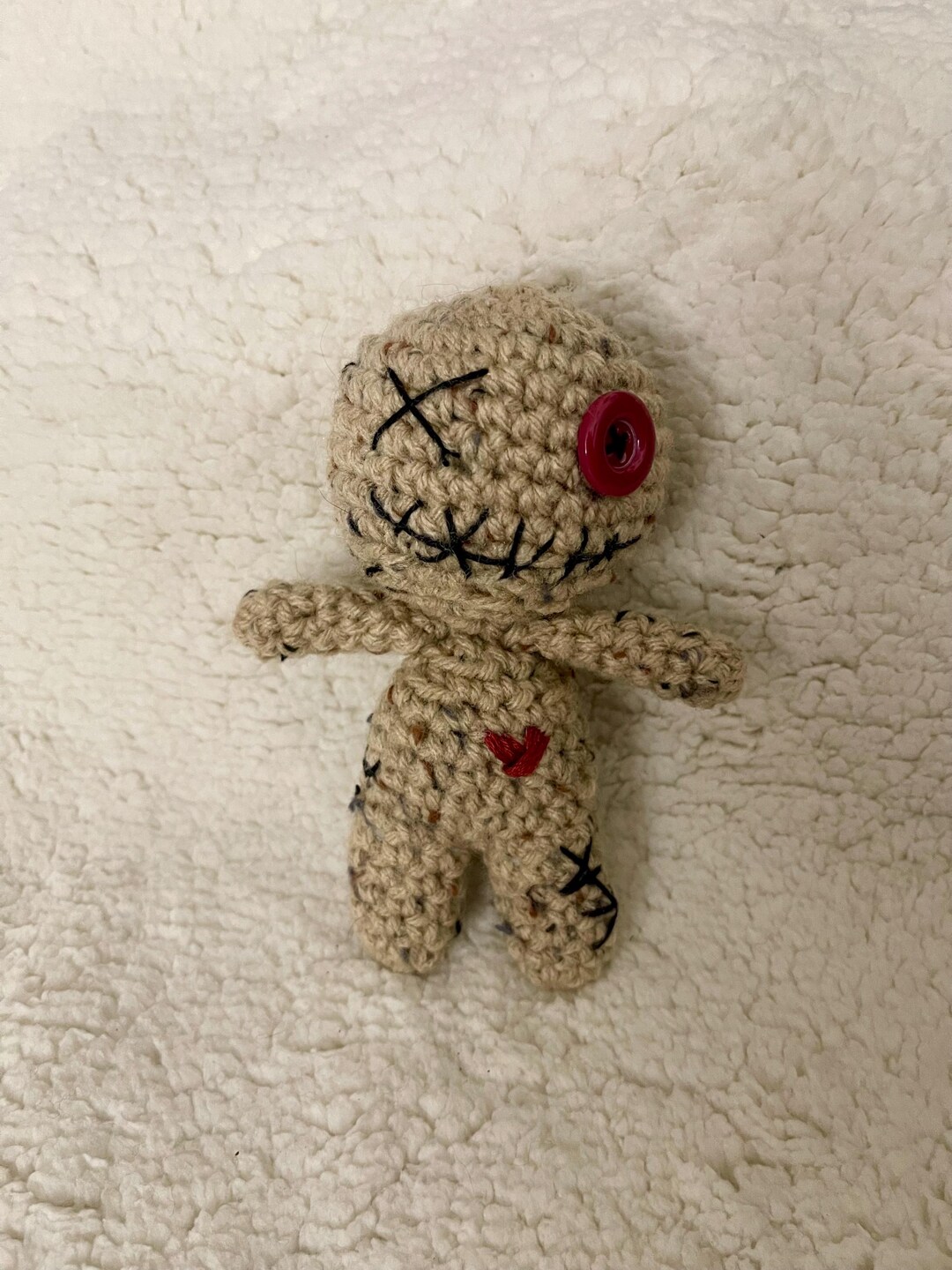 Handmade Tweed Yarn Voodoo Doll With Embroidery - Etsy