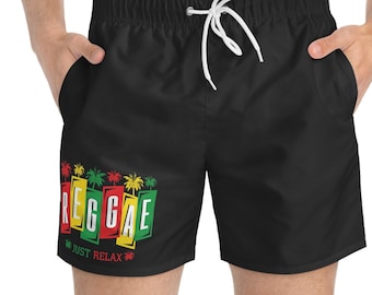 Rasta Men's Athletic Shorts Lion of Judah Swim Trunks Red Green Yellow ...
