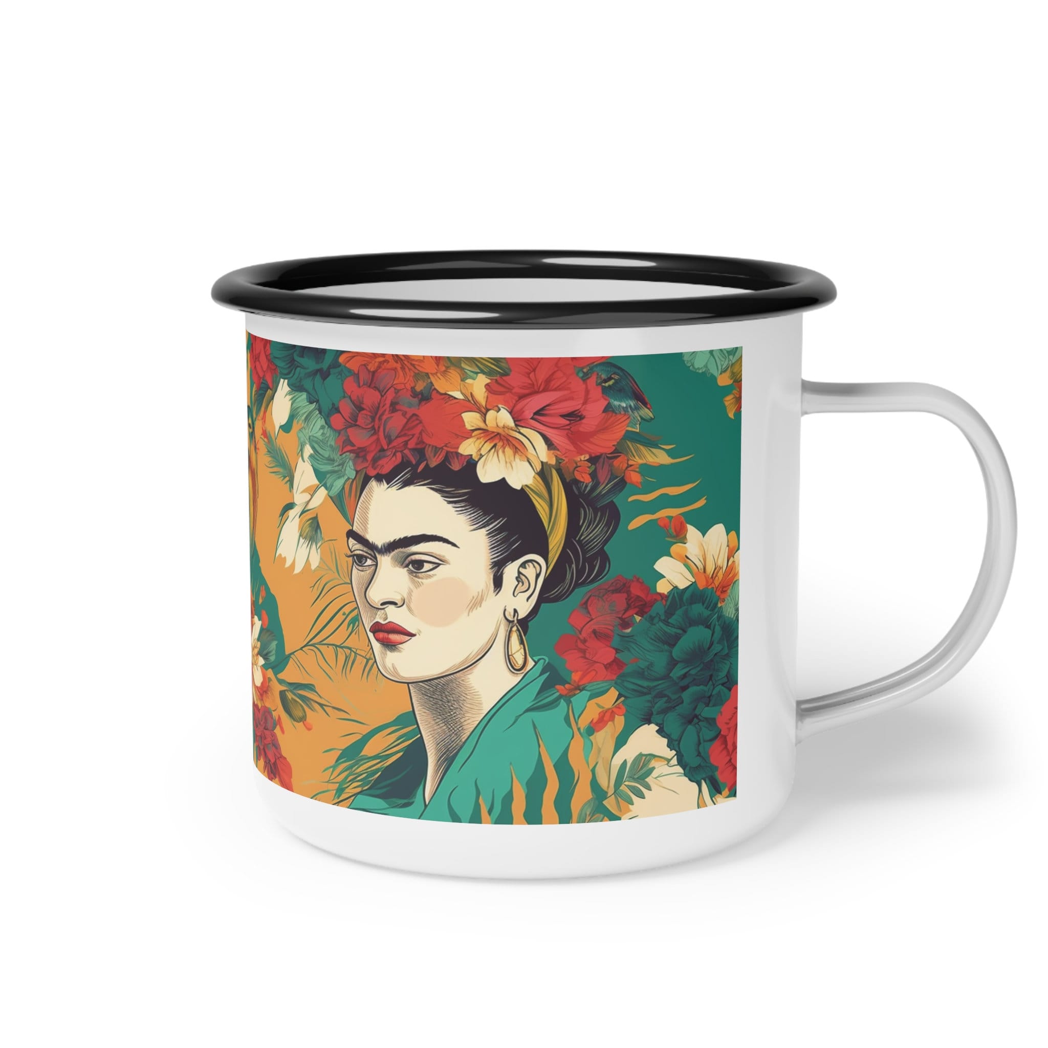 Frida Kahlo Art Enamel Camp Cup - Etsy