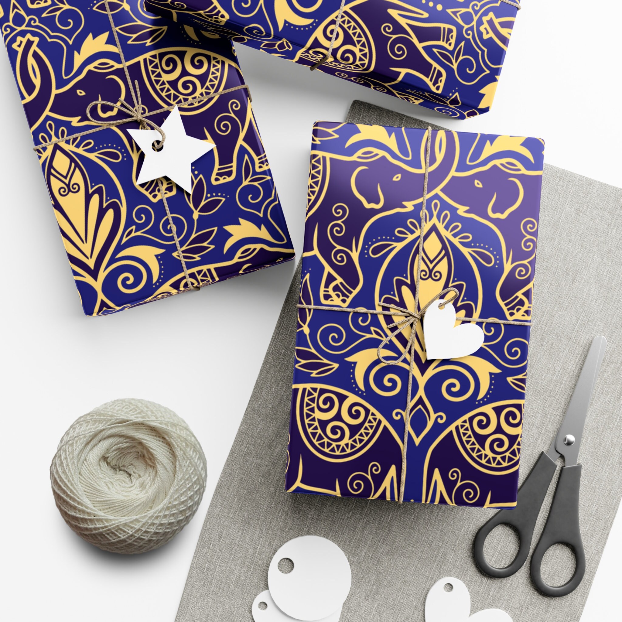 Thai Elephants Gift Wrap Papers - Etsy