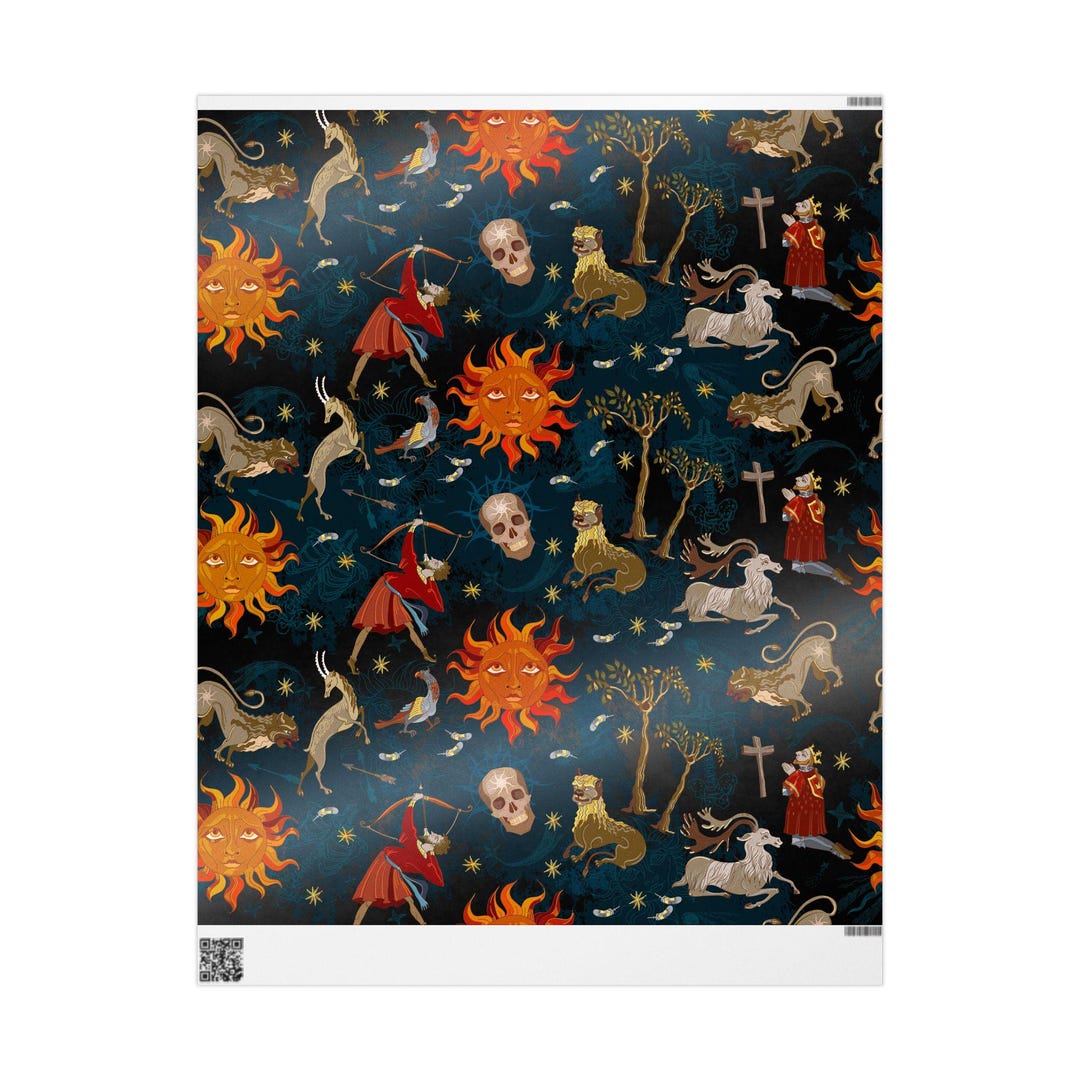 Mystical Themed, Medieval, Astrology, Gift Wrap, Decor - Etsy