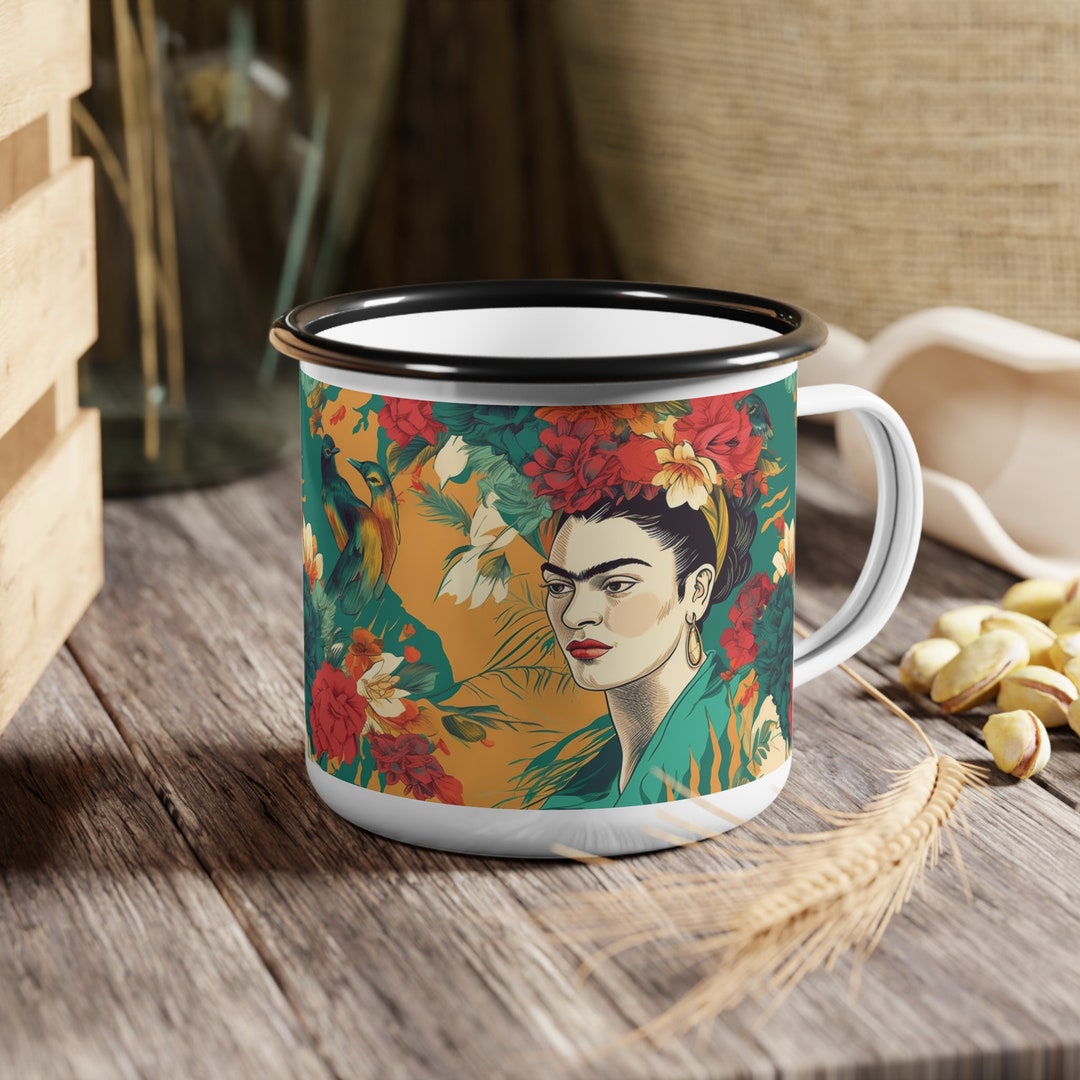 Frida Kahlo Art Enamel Camp Cup - Etsy