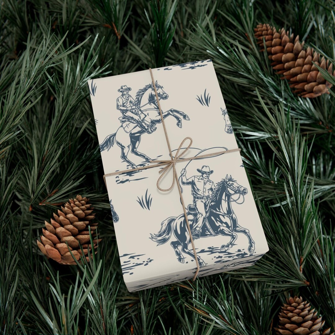 Cowboy Gift Wrap Papers - Western Theme Wrapping, Country Decor - Etsy