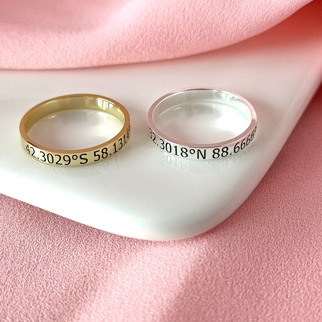 Custom Coordinates Rings • Latitude Longitude Rings • Location Rings ...