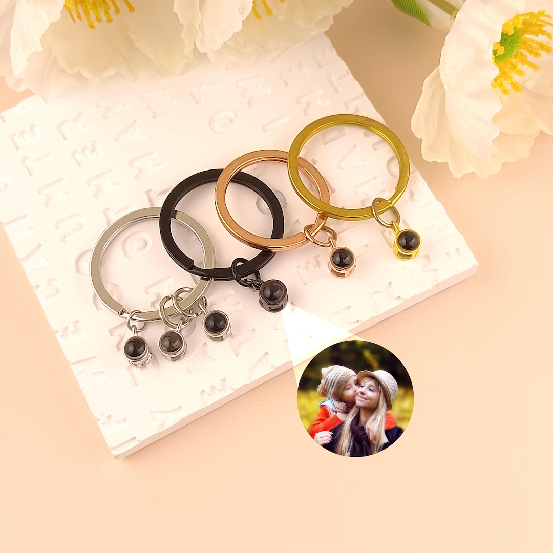 Custom Photo Projection Keychains • Personalized Picture Inside ...