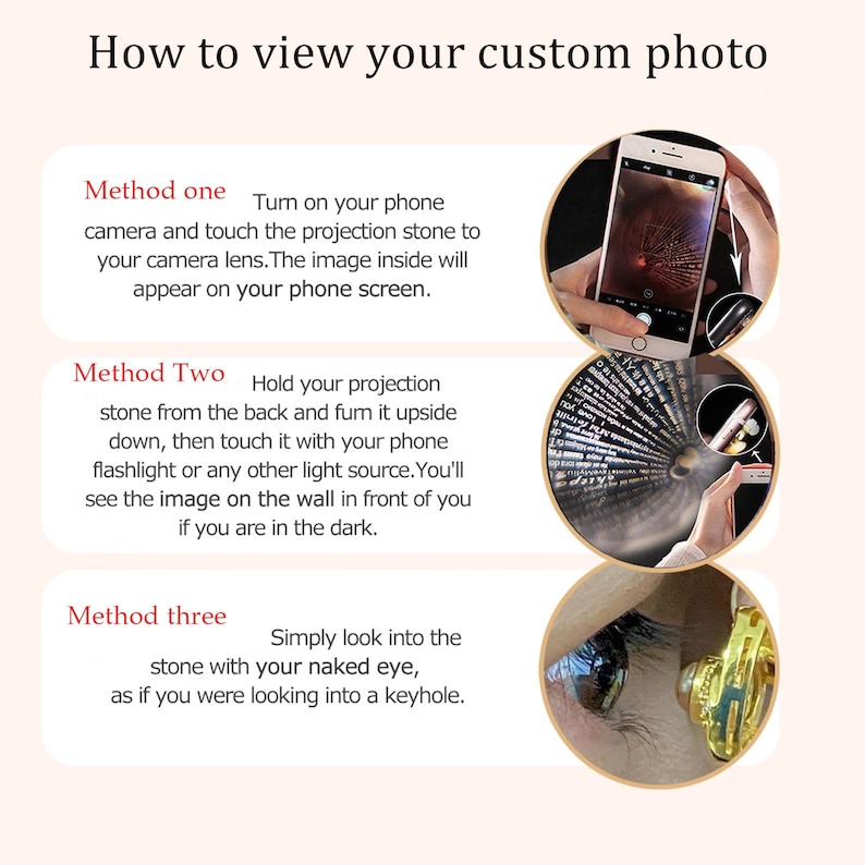 Custom Photo Projection Bracelet • Personalized Memorial Picture Inside ...