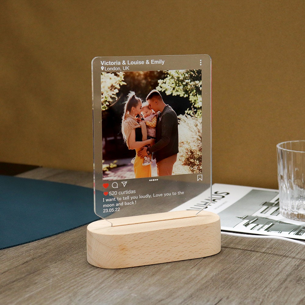Personalized Photo Light • Acrylic Photo Light • Personalized Picture ...