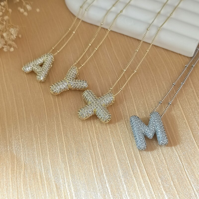 Letter Necklace - Etsy
