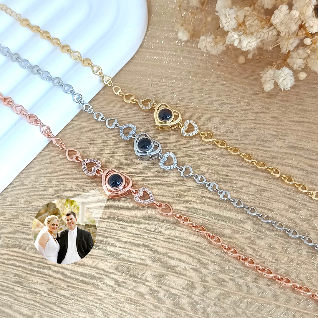 Projection Photo Bracelet • Custom Photo Bracelet • Picture Memorial ...