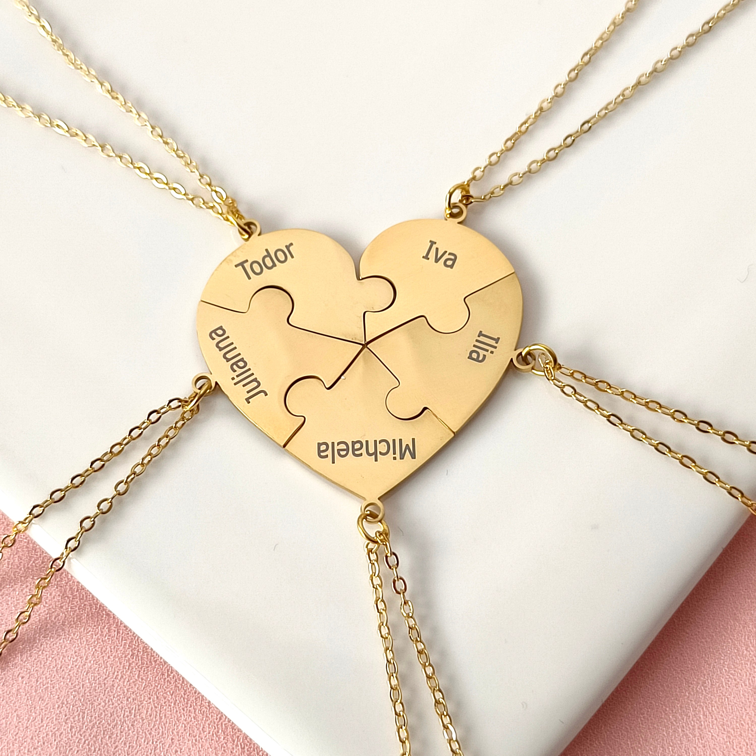Personalized Puzzle Necklace·puzzle Necklace for Friends·couple ...