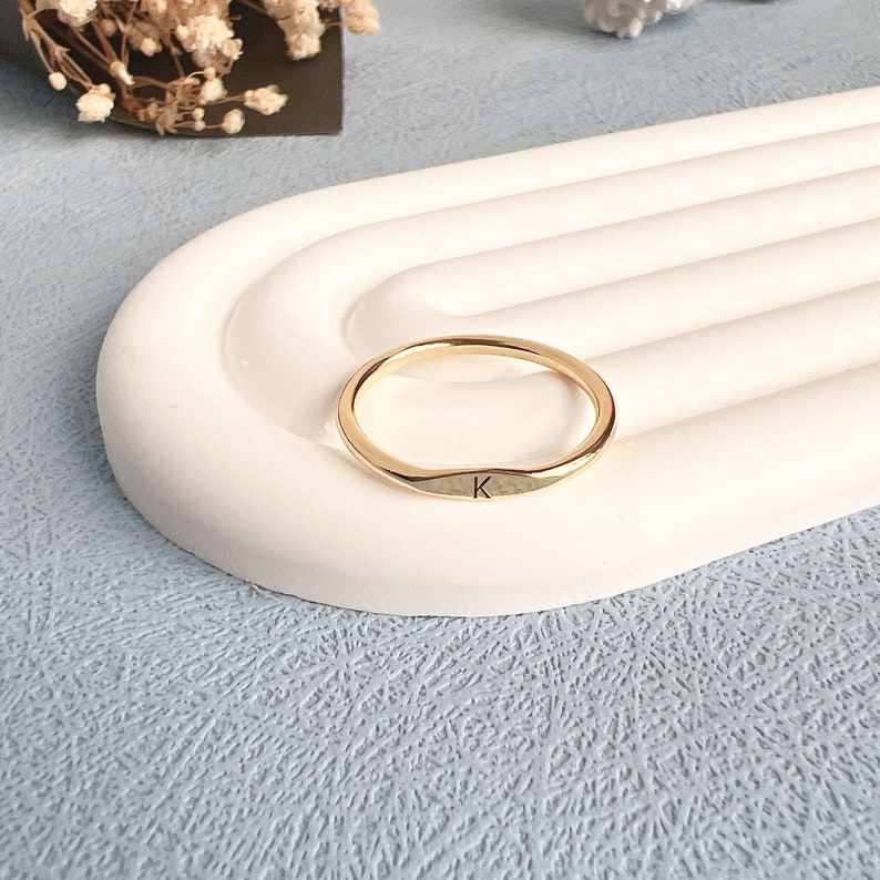 Personalized Stacking Ring Stackable Ring Initial Ring - Etsy