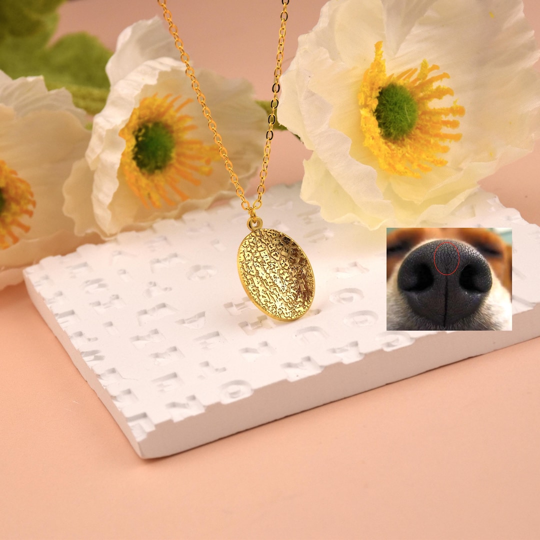 Custom Nose Print Necklace • Actual Fingerprint Necklace • Pet Nose ...
