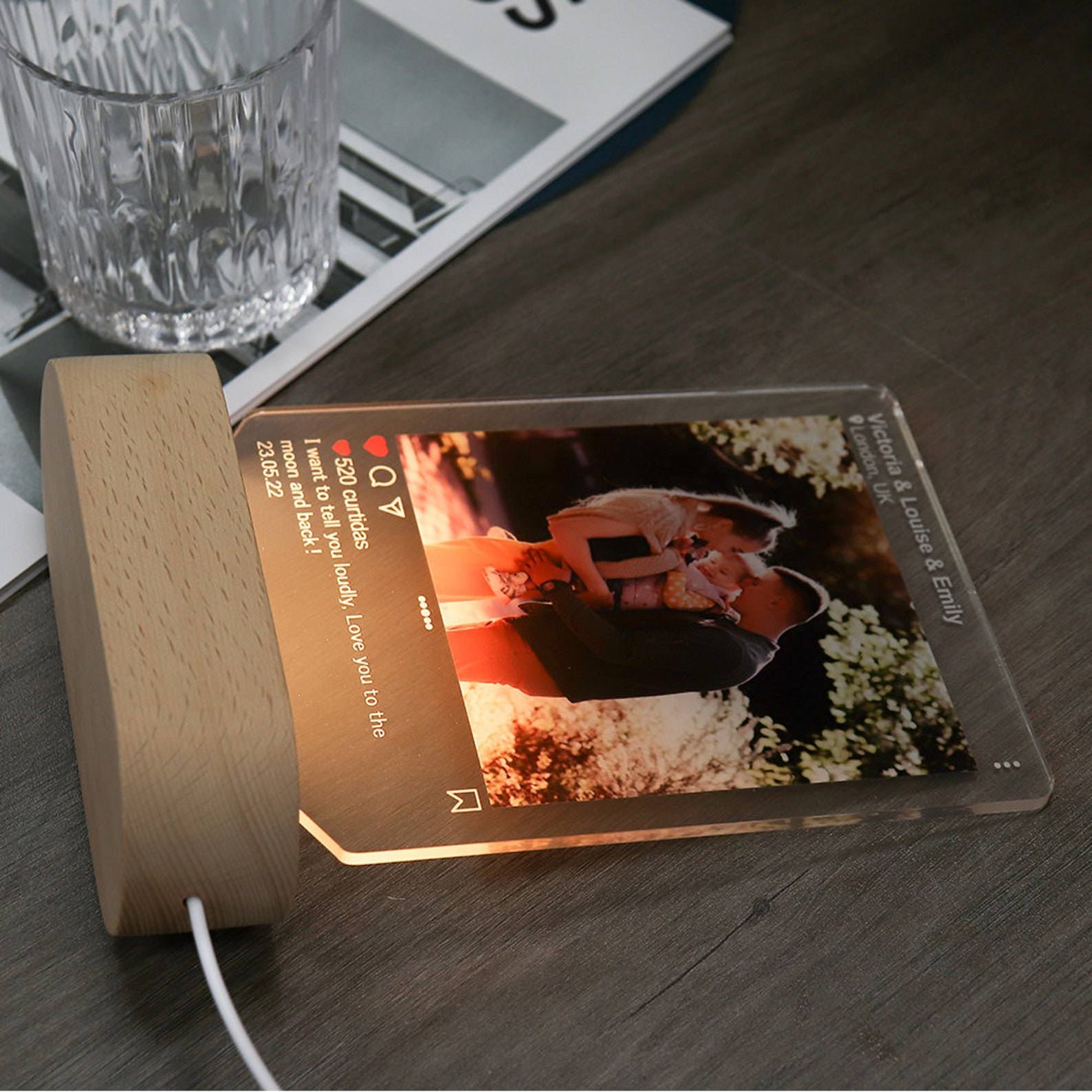 Personalized Photo Light • Acrylic Photo Light • Personalized Picture ...