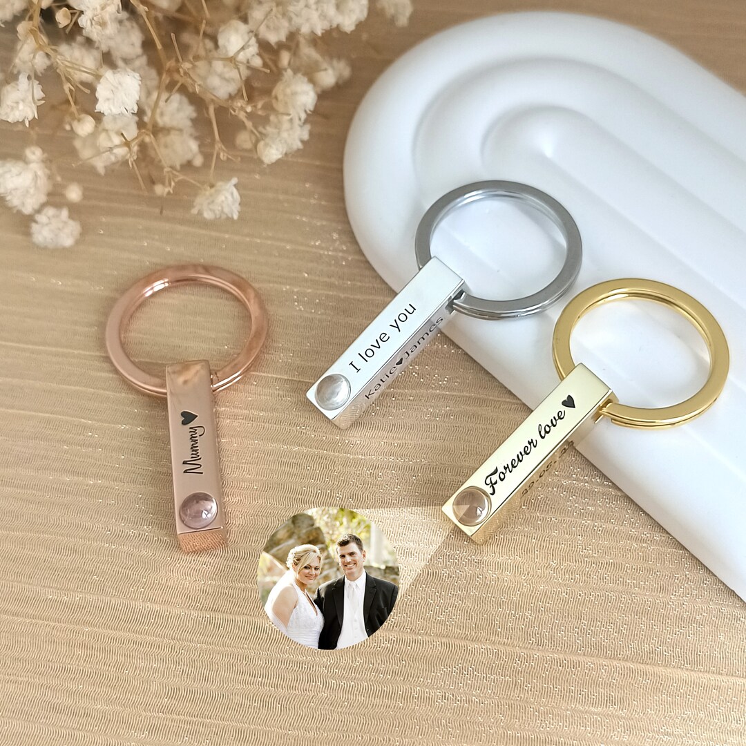 Customized Photo Projection Keychain • Personalized Picture Inside ...