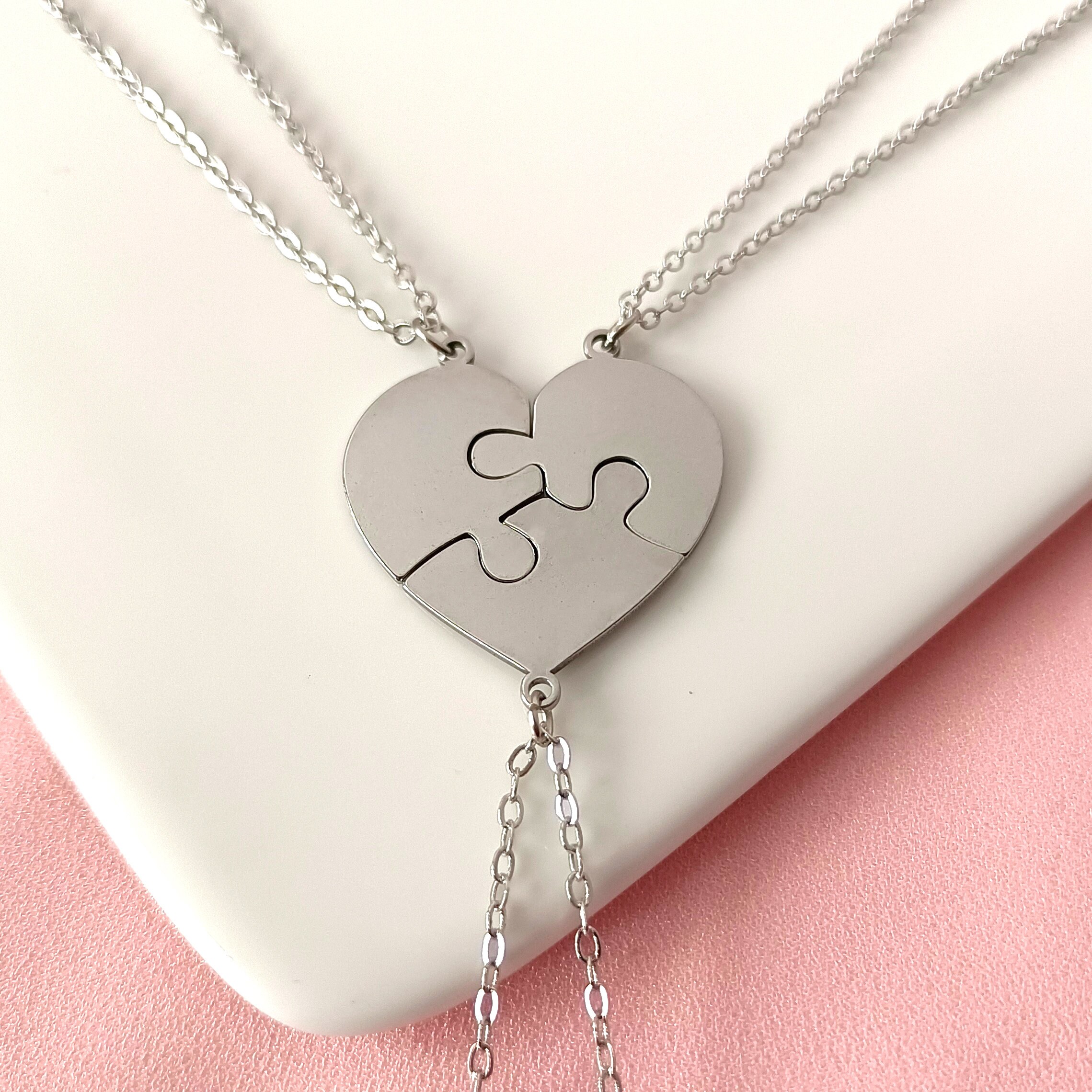 Personalized Puzzle Necklace·puzzle Necklace for Friends·couple ...