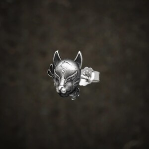 Kitsune Mask ER0015 Sterling Silver Earring | Earring Studs, Holiday ...