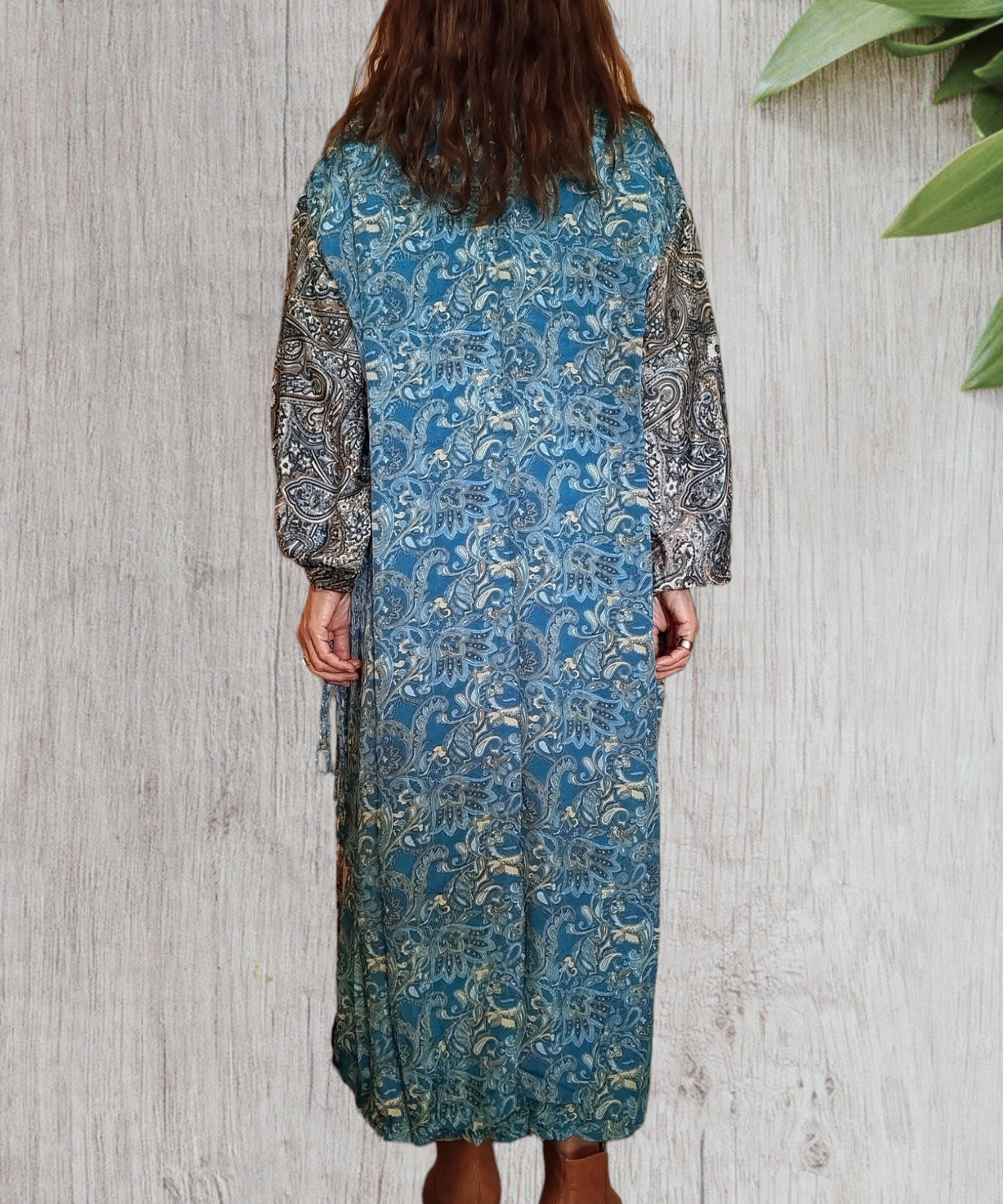 Long Patchwork Kimono Robe. Bohemian Kimono. Patchwork Kimono Jacket ...