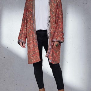 Sari Reversible Kimono Jacket. Reversible Cardigan. Boho Chic Kimono ...