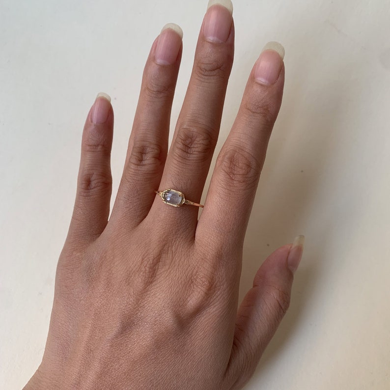 Natural Labradorite Rings Gold Vintage Unique Sterling Silver - Etsy