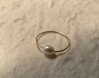Single Pearl Ring - Etsy