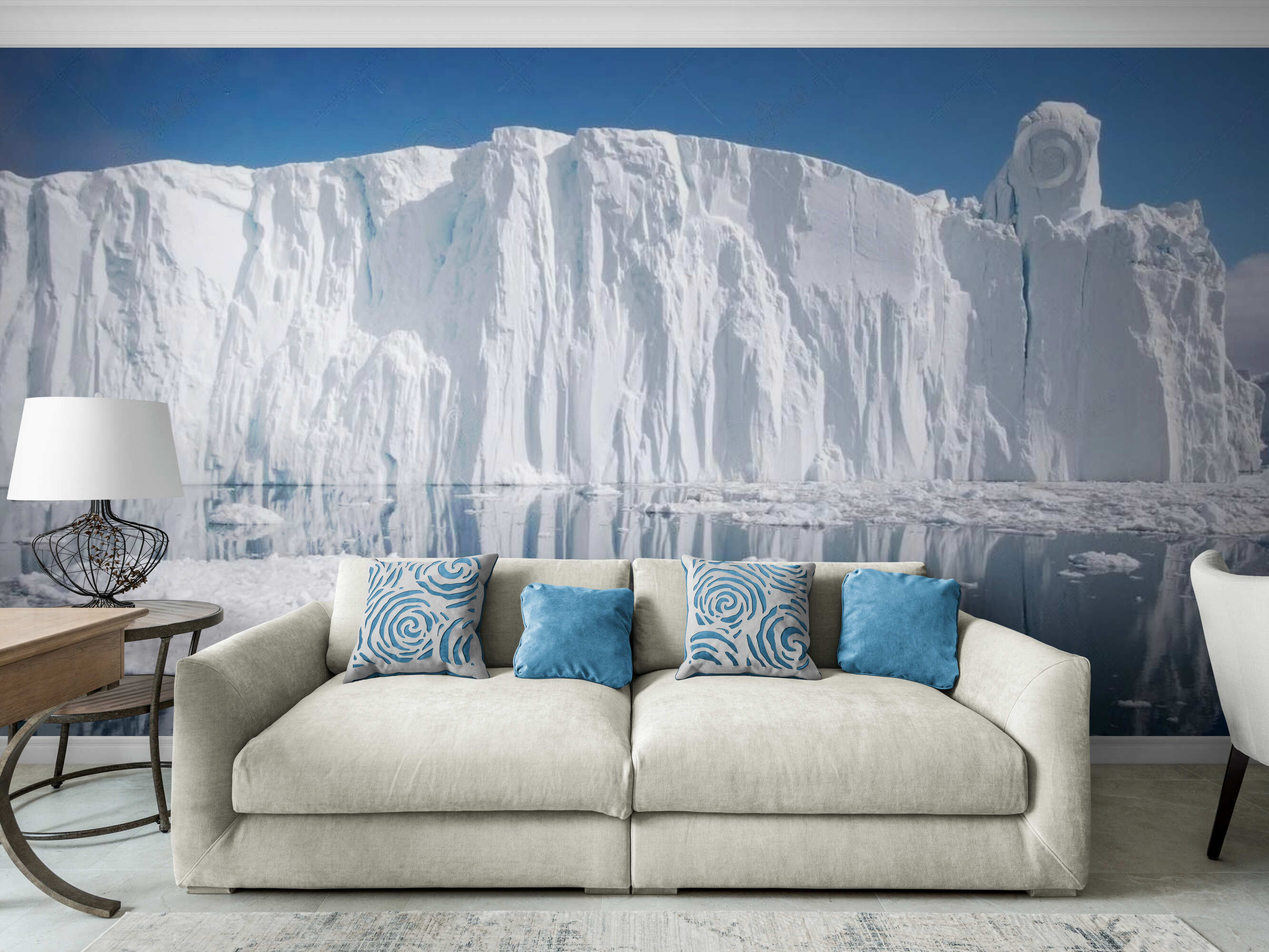 Iceberg Wall Paper White Wall Art Wall Mural Adhesive Removable Nature ...