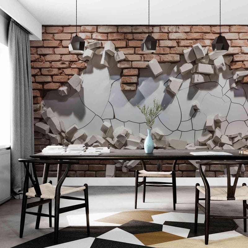 3d Brick Wallpaper - Etsy