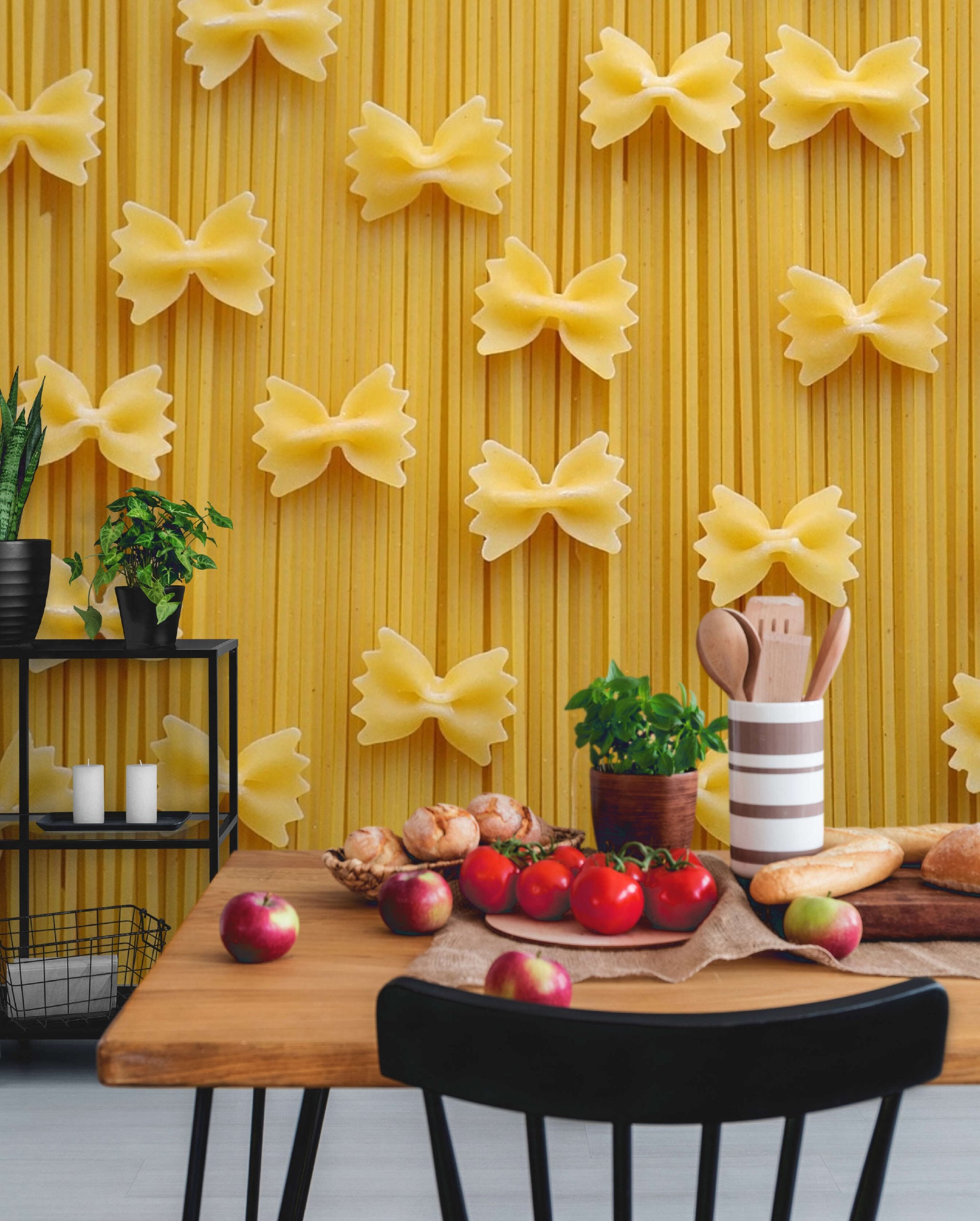 Kitchen Spaghetti Photo Wallpaper Food Wall Mural Kitchen Pasta Wall ...
