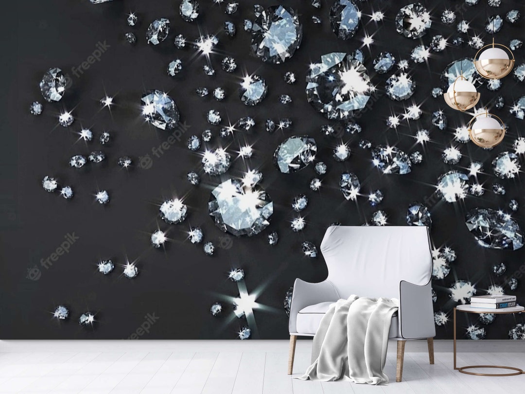 Luxury Diamonds 3D Wallpaper Art Wall Mural Wall Paper Custom - Etsy