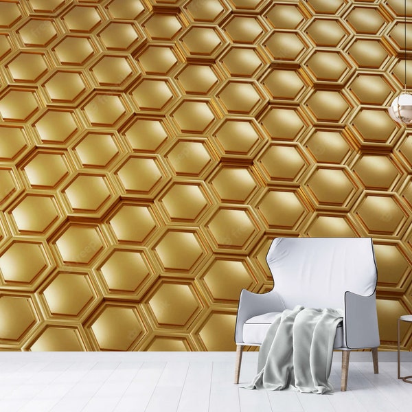 Honeycomb Wallpaper - Etsy