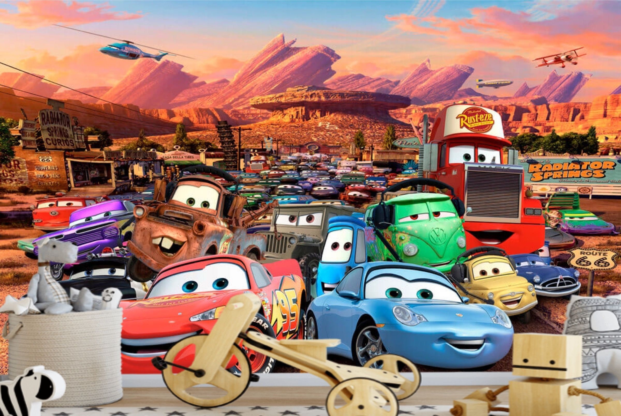 Custom Kids Wallpaper Wall Decals Cars Photo Wallpaper for - Etsy