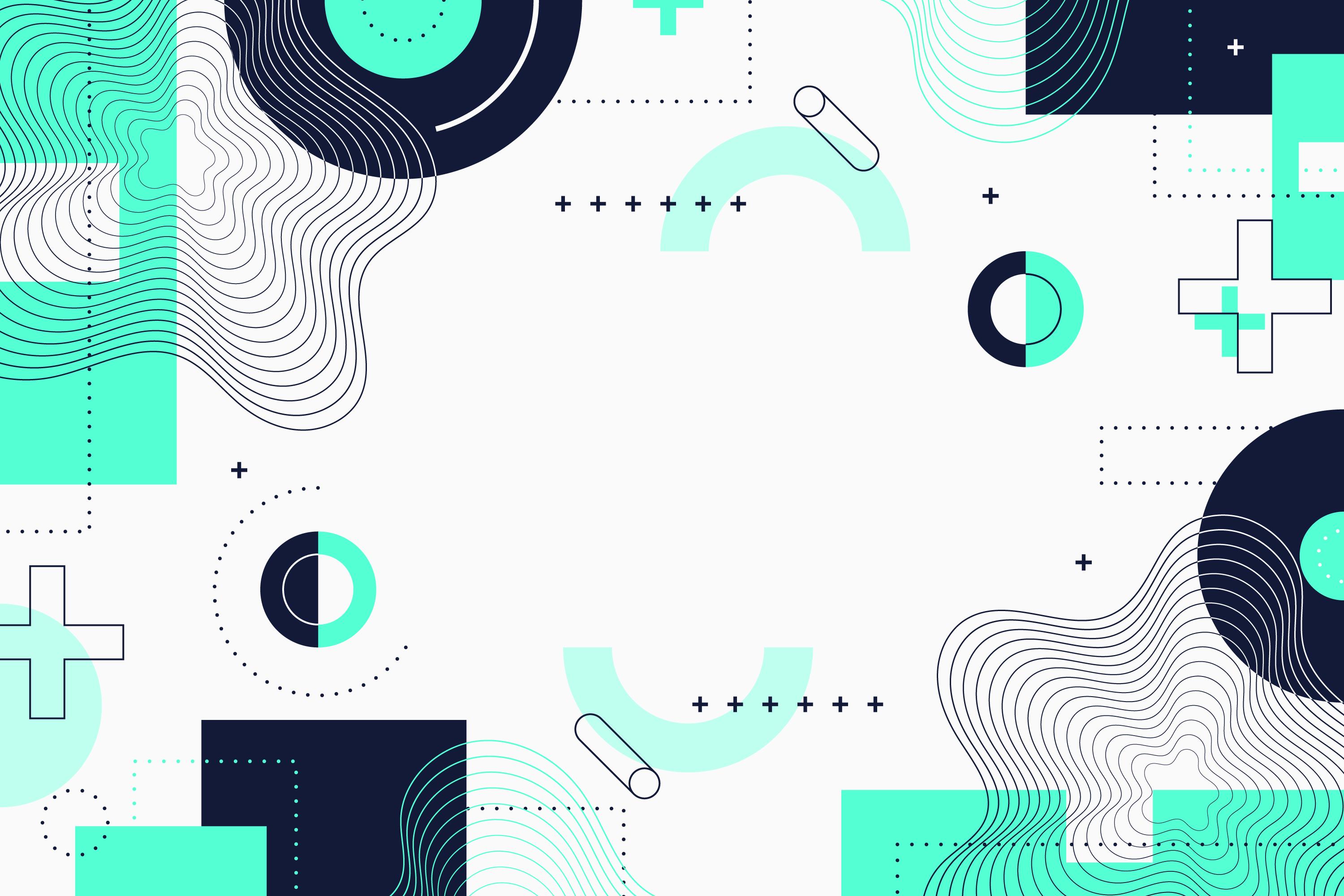 Turquoise Line Art Gaming Wall Wallpaper Removable Peel and Stick ...