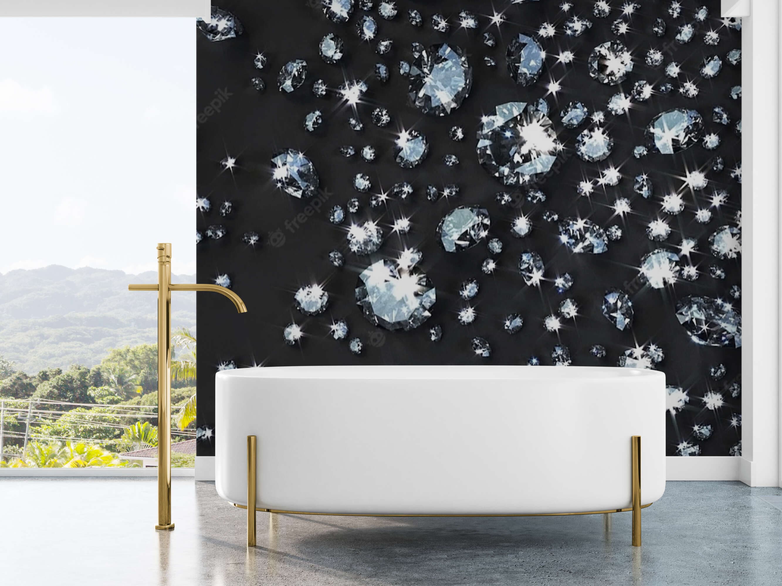 Luxury Diamonds 3D Wallpaper Art Wall Mural Wall Paper Custom - Etsy