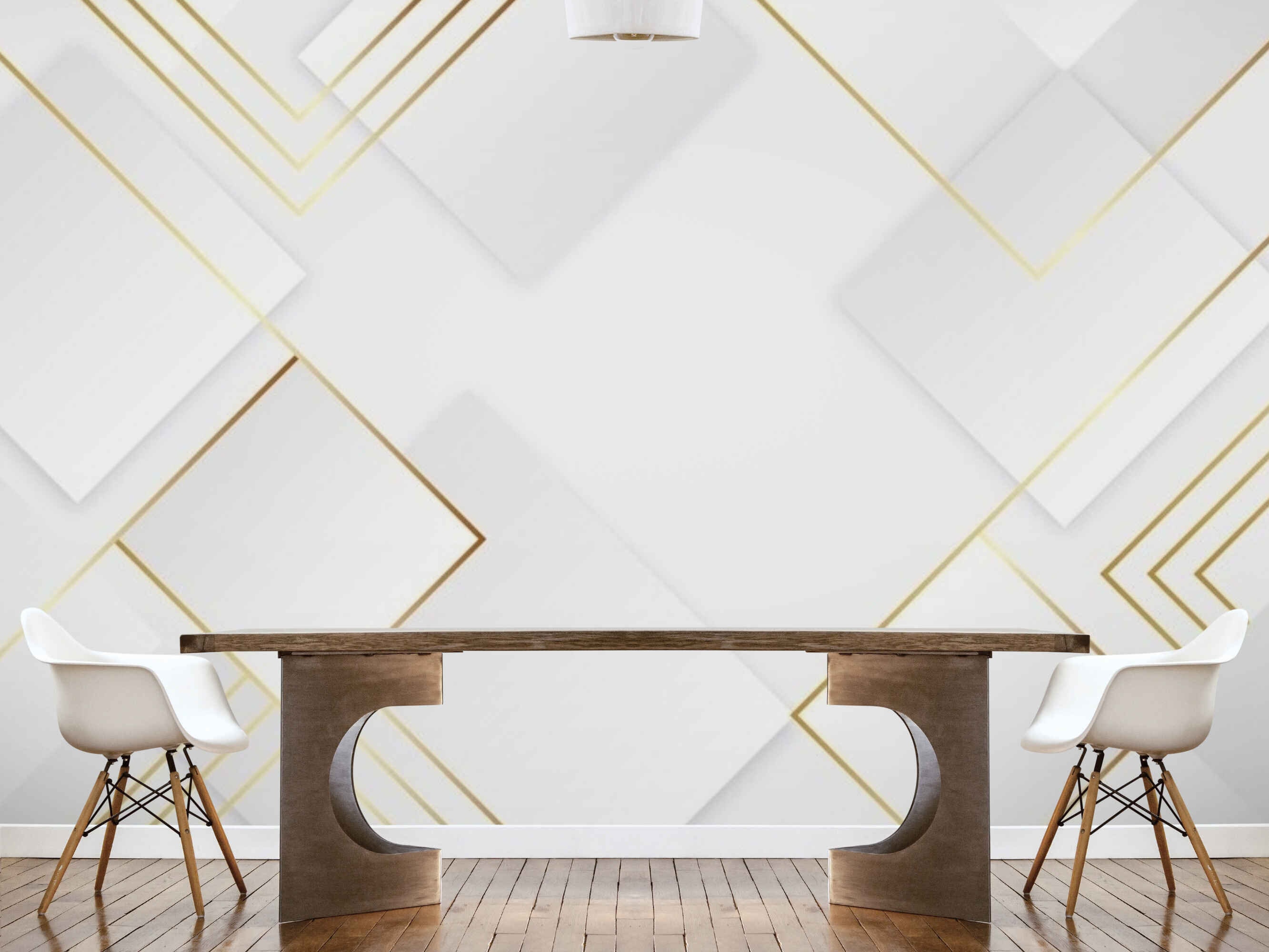 Luxury Gold 3D Wallpaper, Elegant White Gold Mural, Peel and Stick ...
