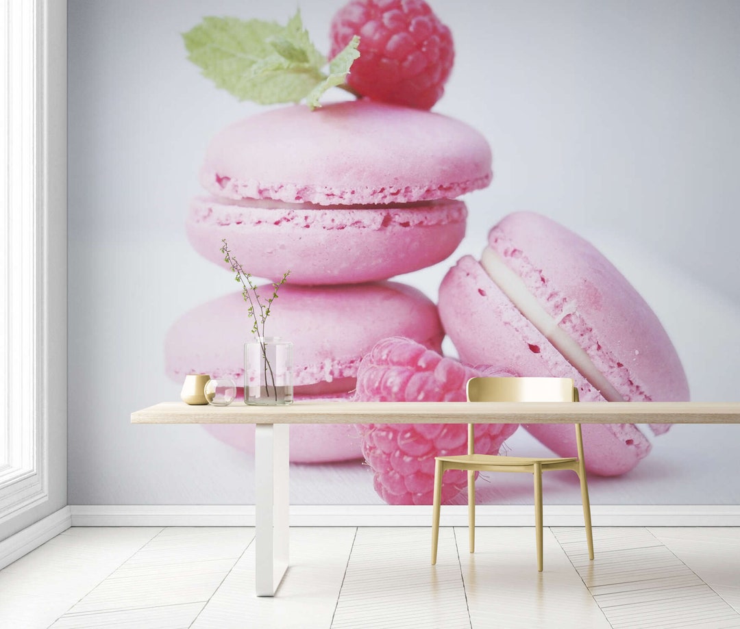 Macarons Photo Wallpaper: Custom Kitchen Cafe Wall Mural - Etsy
