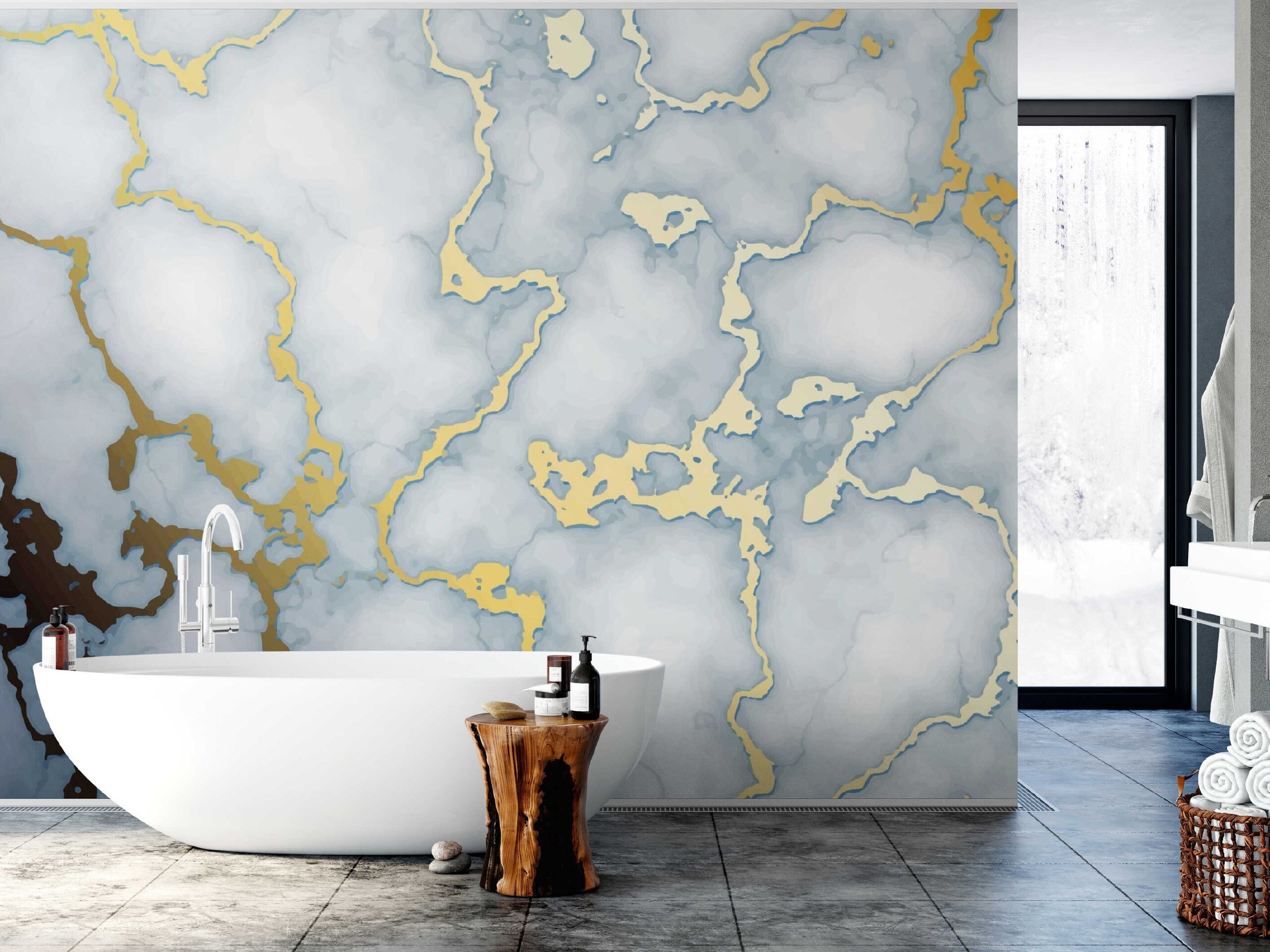 Super Realistic Marble Mural Wallpaper for Living Room Bedroom Wall ...