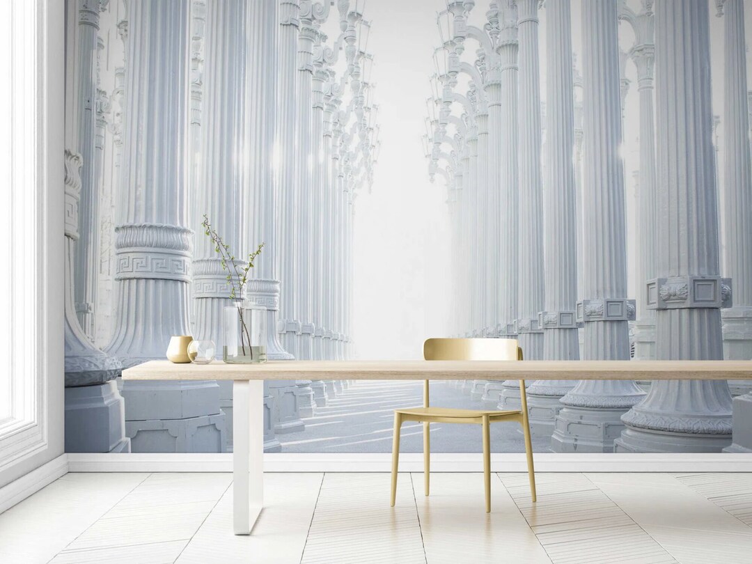 3D Columns Self Adhesive Wallpaper Custom Vinyl Non-woven Wall Art, 3D ...