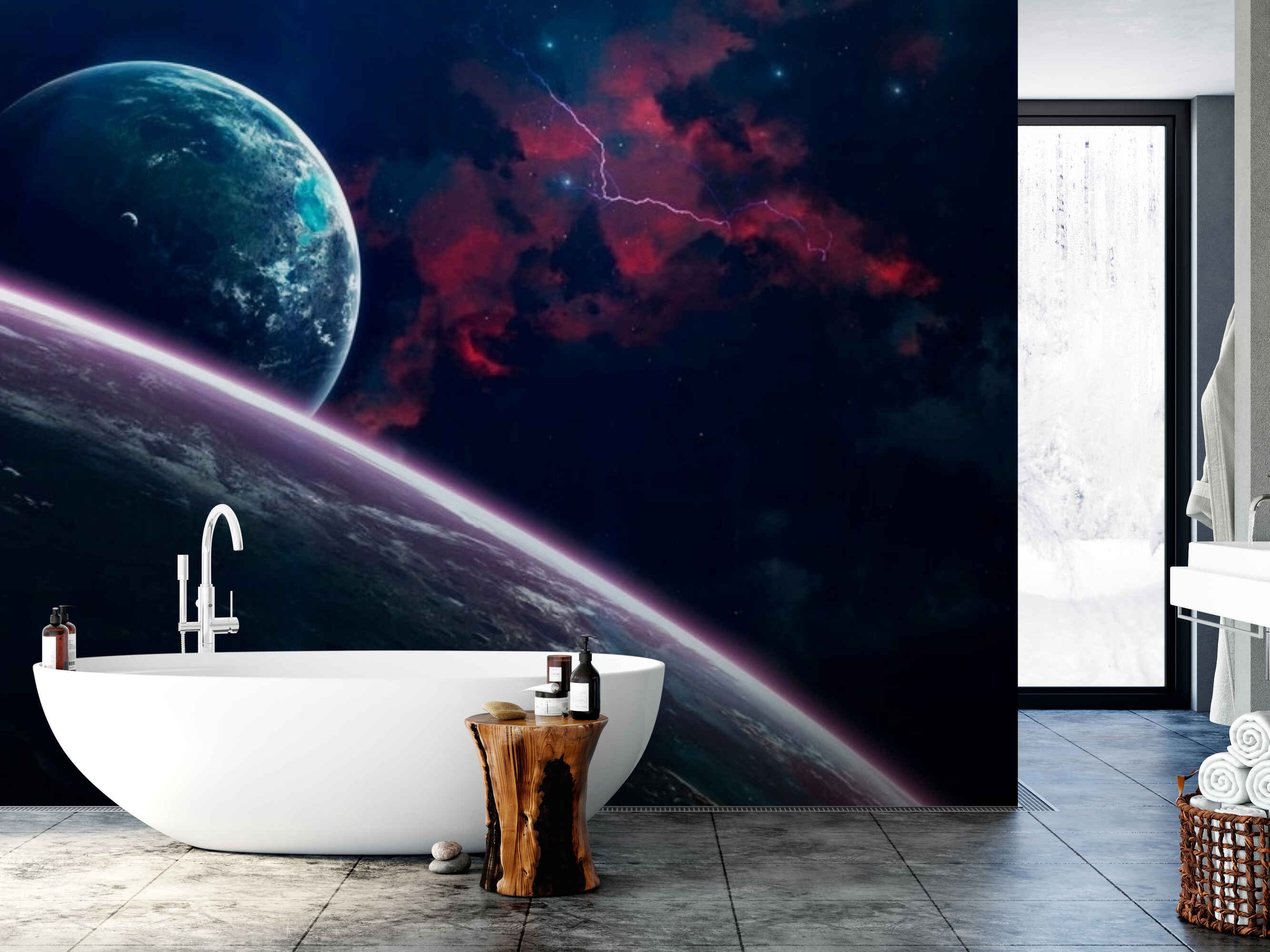 Endless Universe Wallpaper Planets and Galaxies Mural, Dark Universe ...