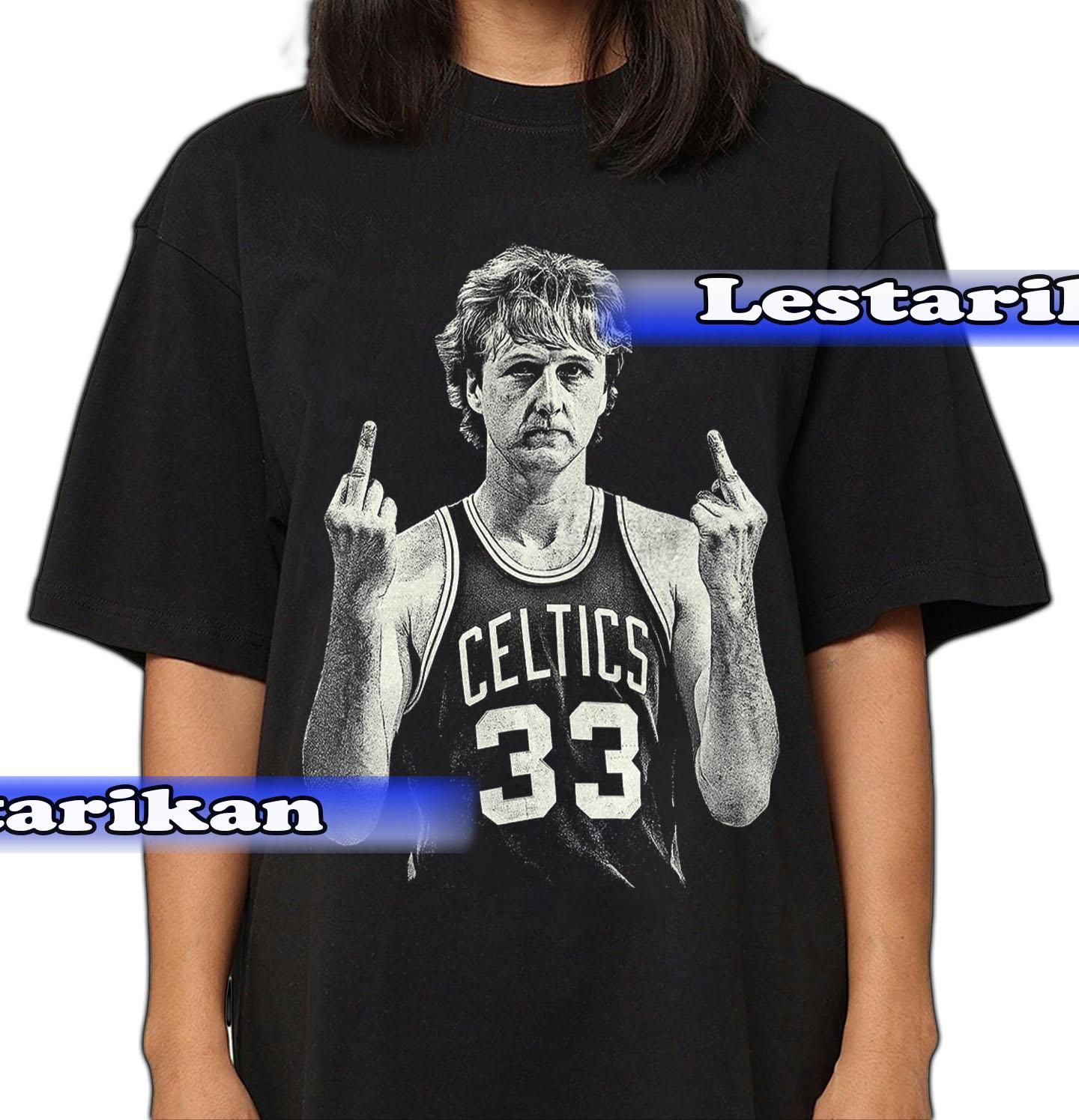 Larry Bird Middle Finger Unisex T-shirt, Basketball Player Coach Tee ...