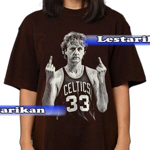 Larry Bird Middle Finger Unisex T-shirt, Basketball Player Coach Tee ...
