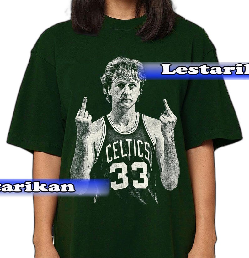 Larry Bird Middle Finger Unisex T-shirt, Basketball Player Coach Tee ...
