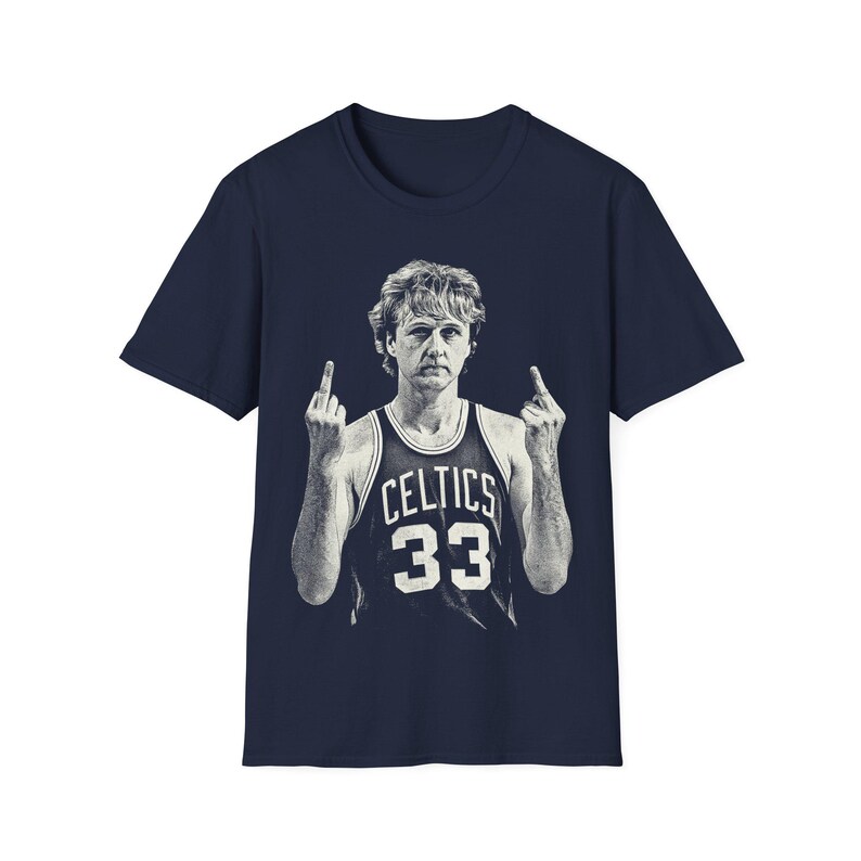 Larry Bird Middle Finger Unisex T-shirt, Basketball Player Coach Tee ...